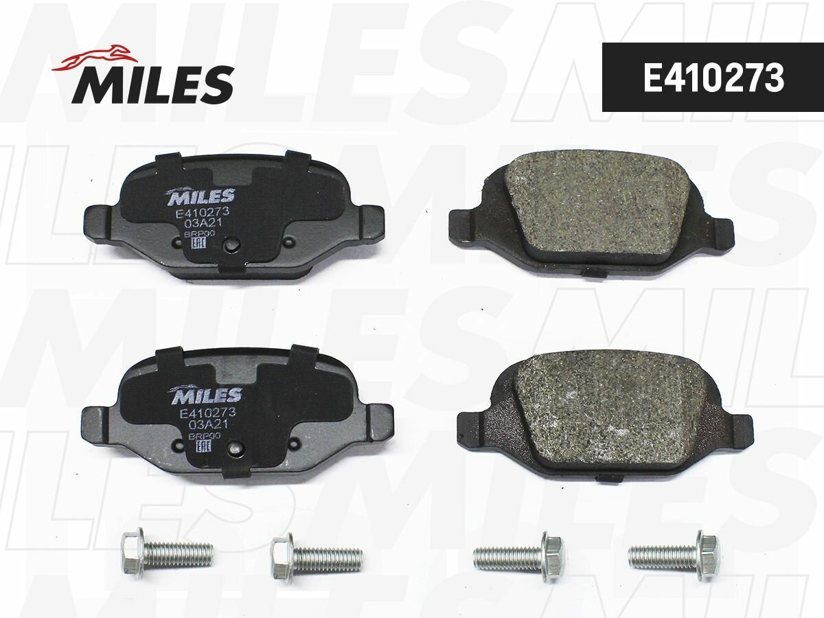 Колодки задние керамические для Лада Гранта, Калина, Веста (Смесь Low-Metallic) Miles E410273 Lada Granta Kalina Vesta