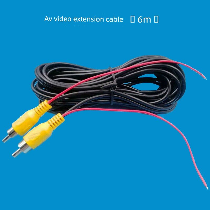 Кабель-удлинитель AV 6 м с разъемом RCA для систем заднего обзора и навигации автомобиля, кабель передачи видео
