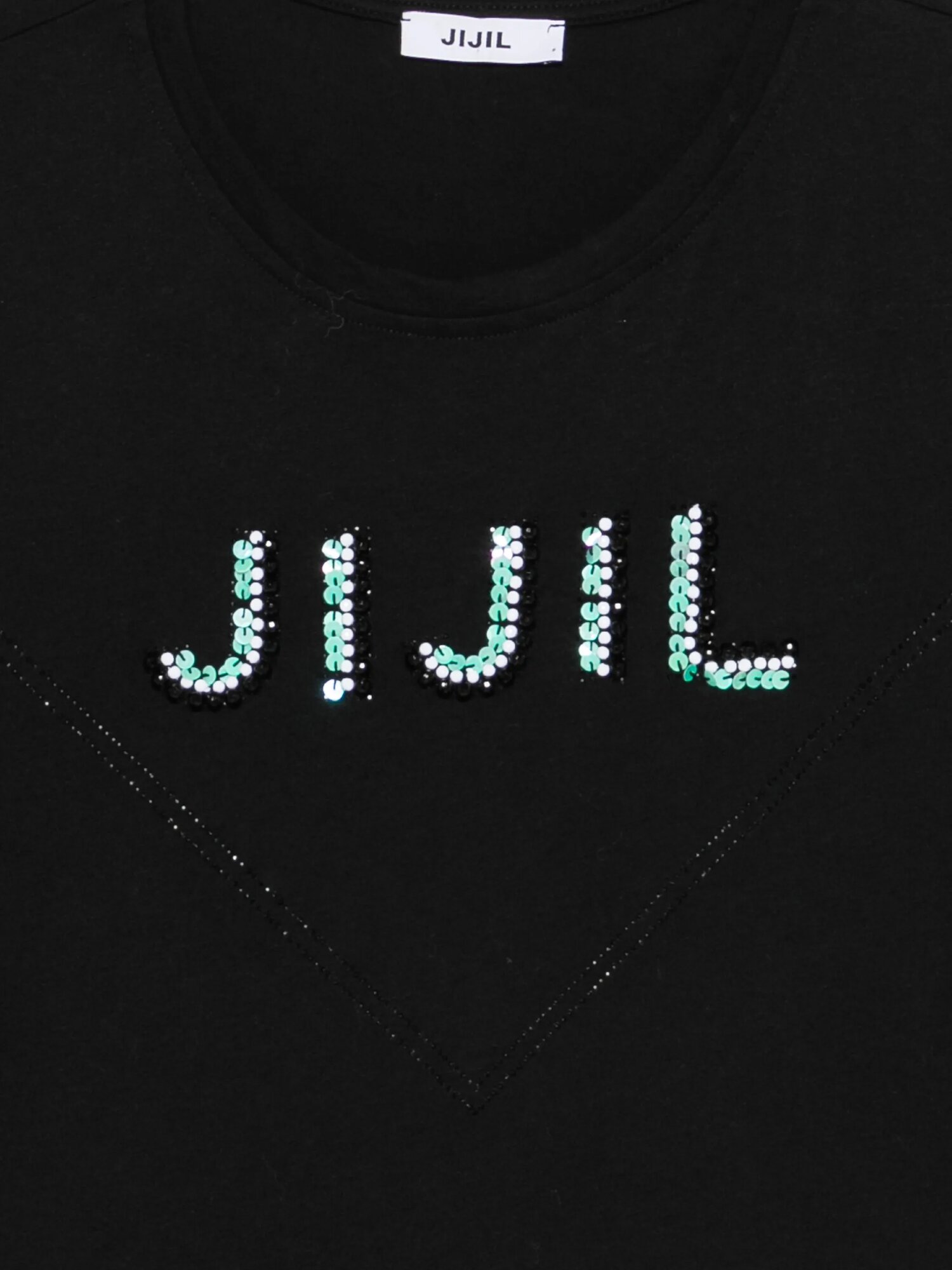 Футболка JIJIL JOLIE Sequin-logo T-shirt, размер 46 — фото 1