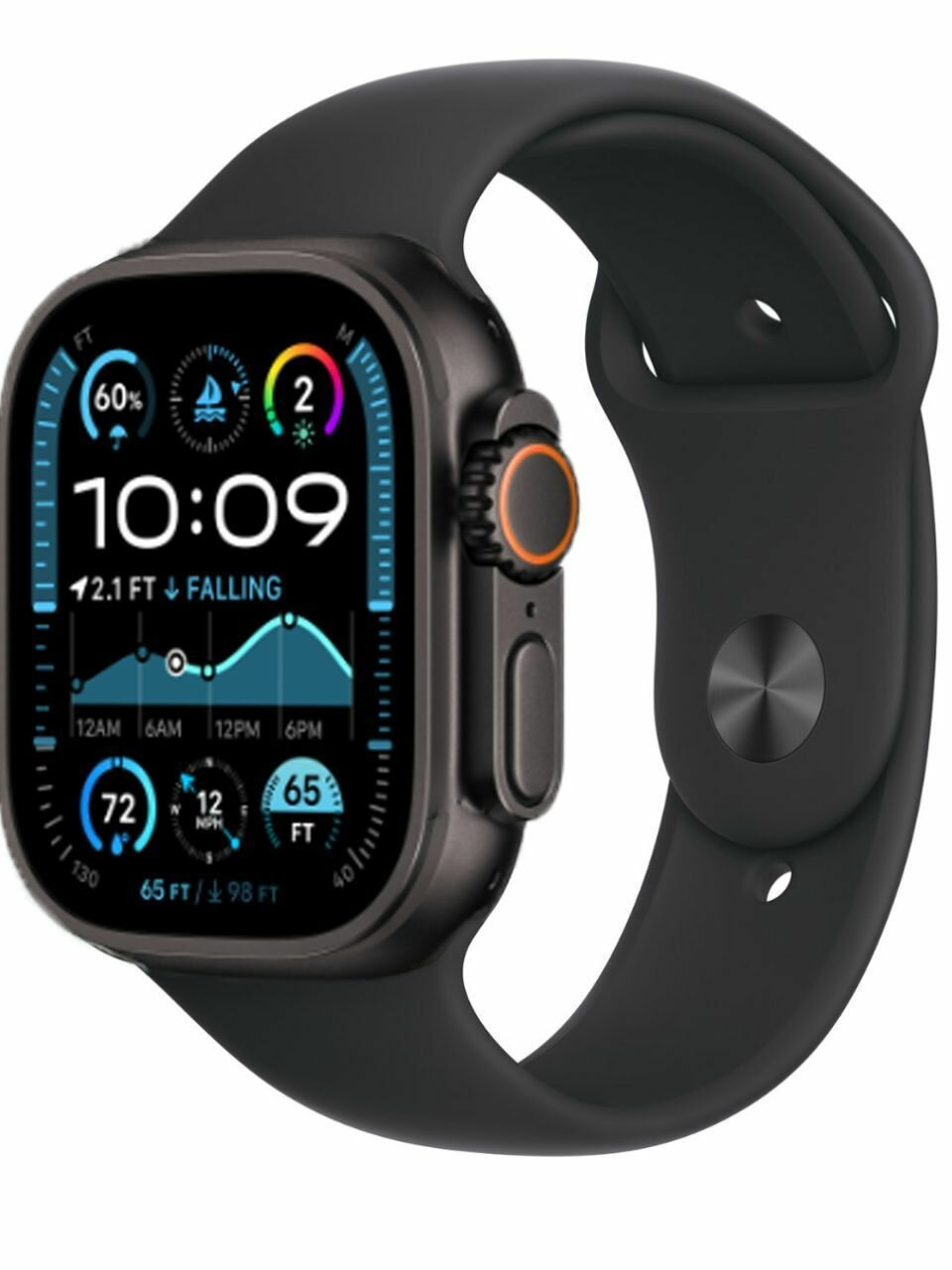 Ремешок Apple Watch Sport Band Black M/L 46mm (Series 10-11, Ultra) MXM2AFE/A