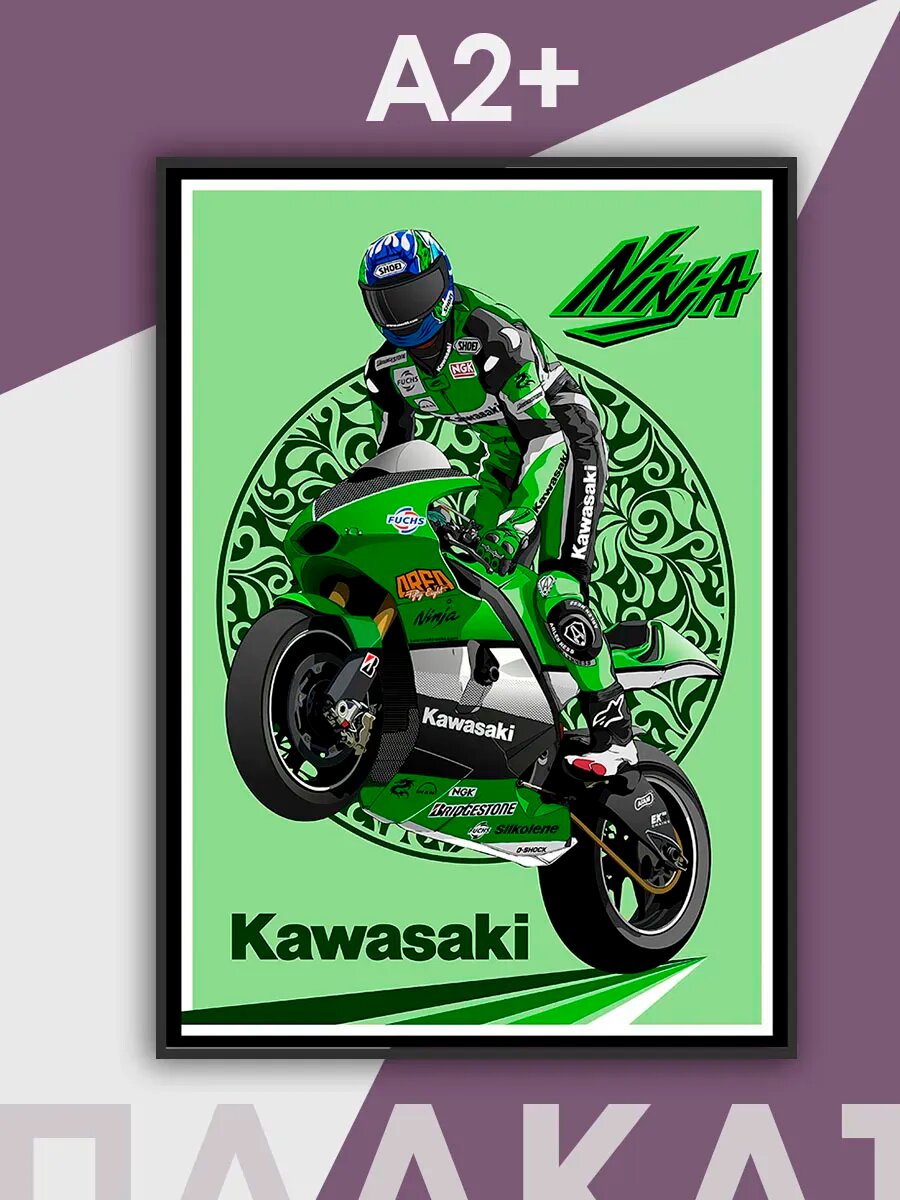 Постер А2 на стену Kawasaki
