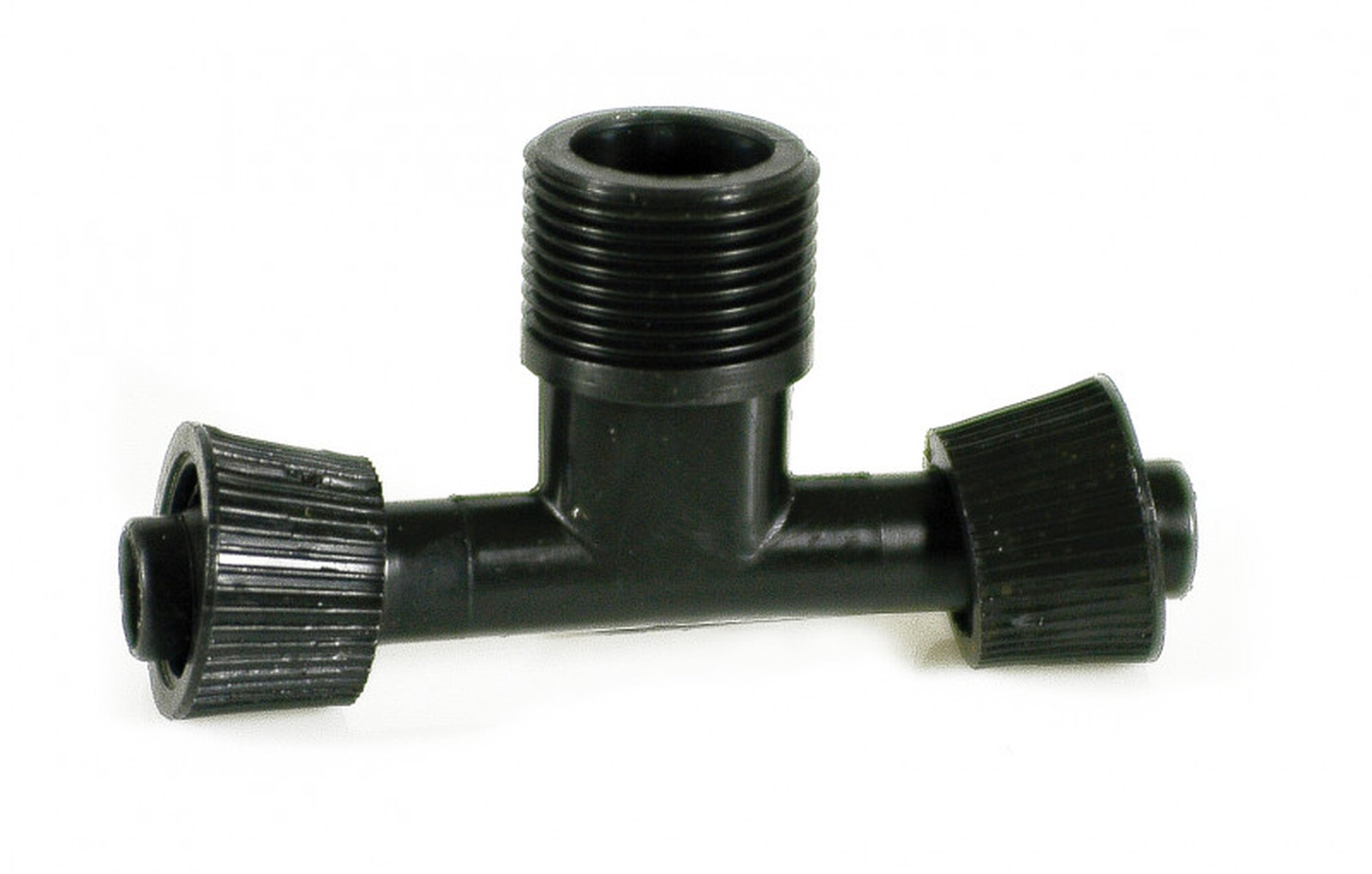 Тройник Irritec DFM-TEE-075, 16 мм капельная линия, накидная гайка 3/4" HP