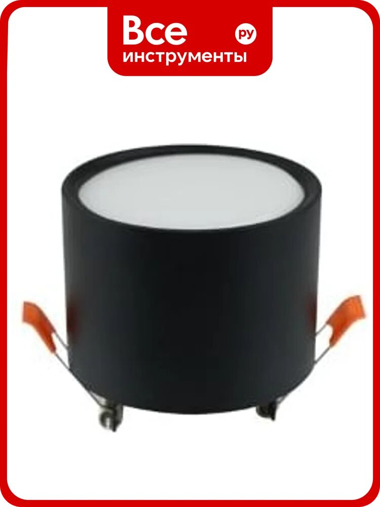 Светильник встраиваемый Ecola GX53 SP5375 спот без обода Черный матовый 82x60 (к+) SR535BECB