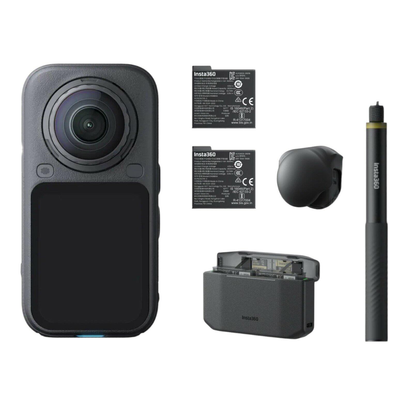Экшн-камера Insta360 X6, Essentials Bundle, Midnight Black (Черный)