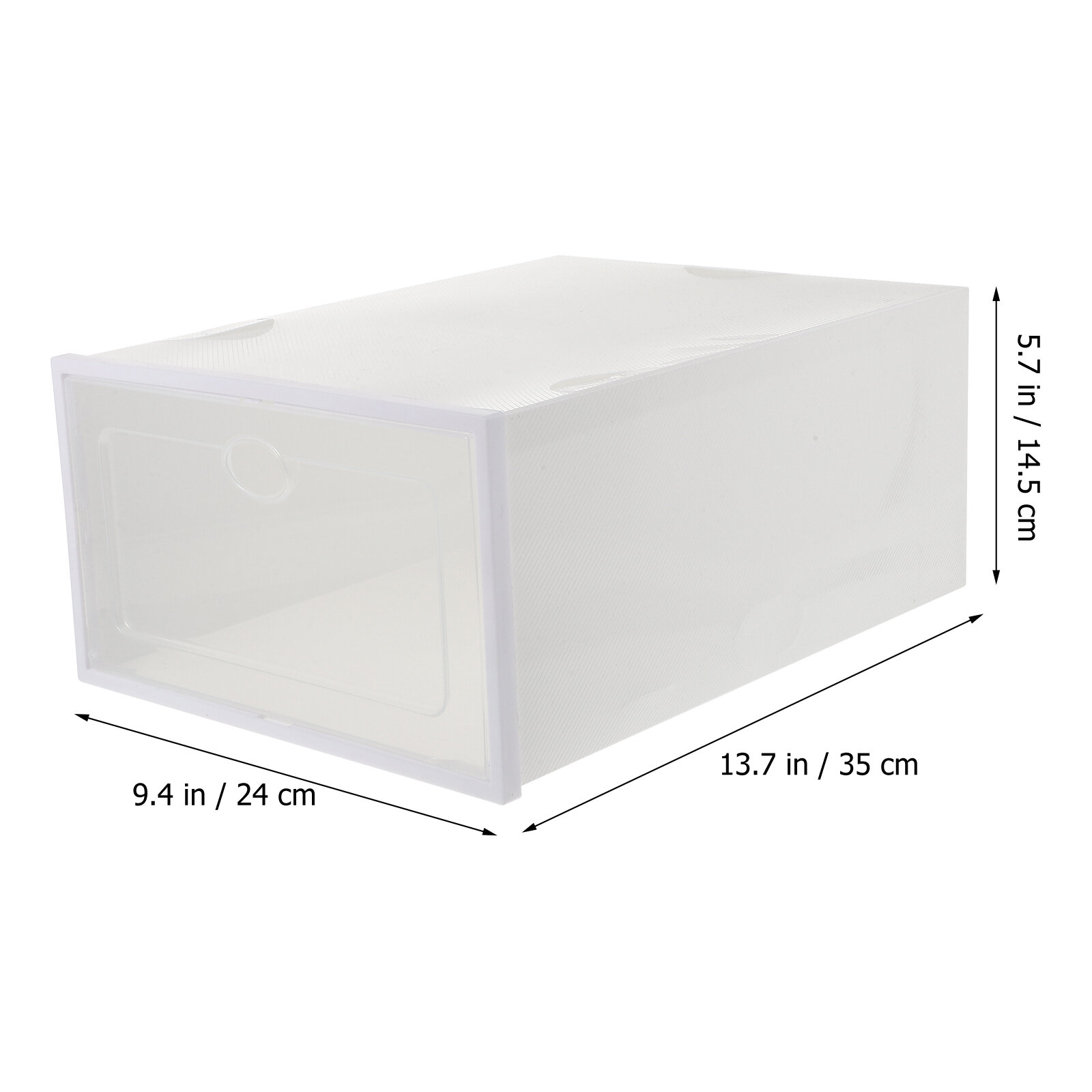 Прозрачный Контейнер Для Обуви 1Pc Бежевый 35X24Cm С Удобной Ручкой И Надёжным Хранением