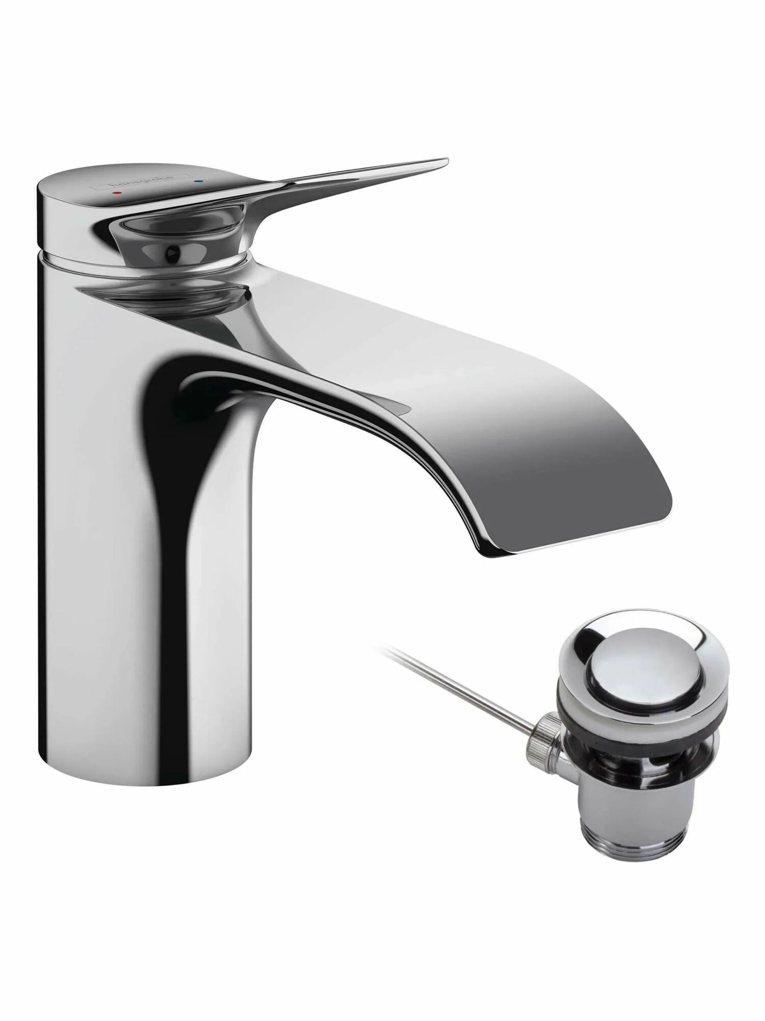 Смеситель для раковины Hansgrohe Vivenis Керамический картридж Хром (75010000)
