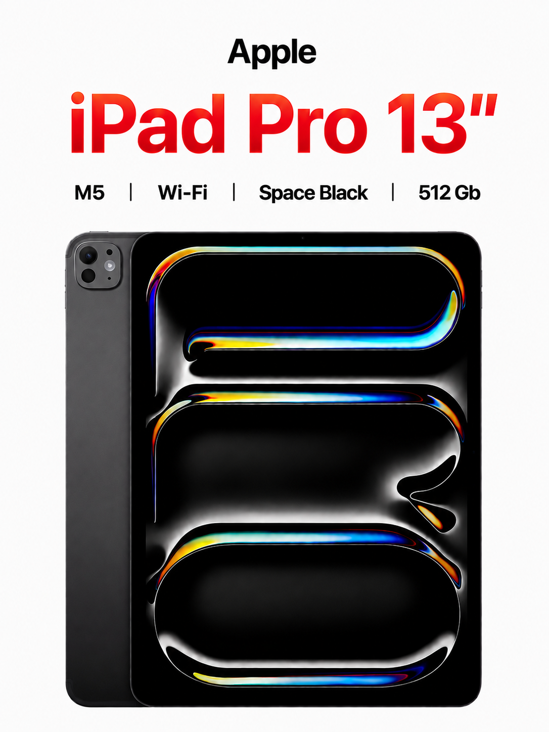 Планшет Apple iPad Pro 13 (2025) M5, 512 ГБ, Wi-Fi, Space Black | Черный