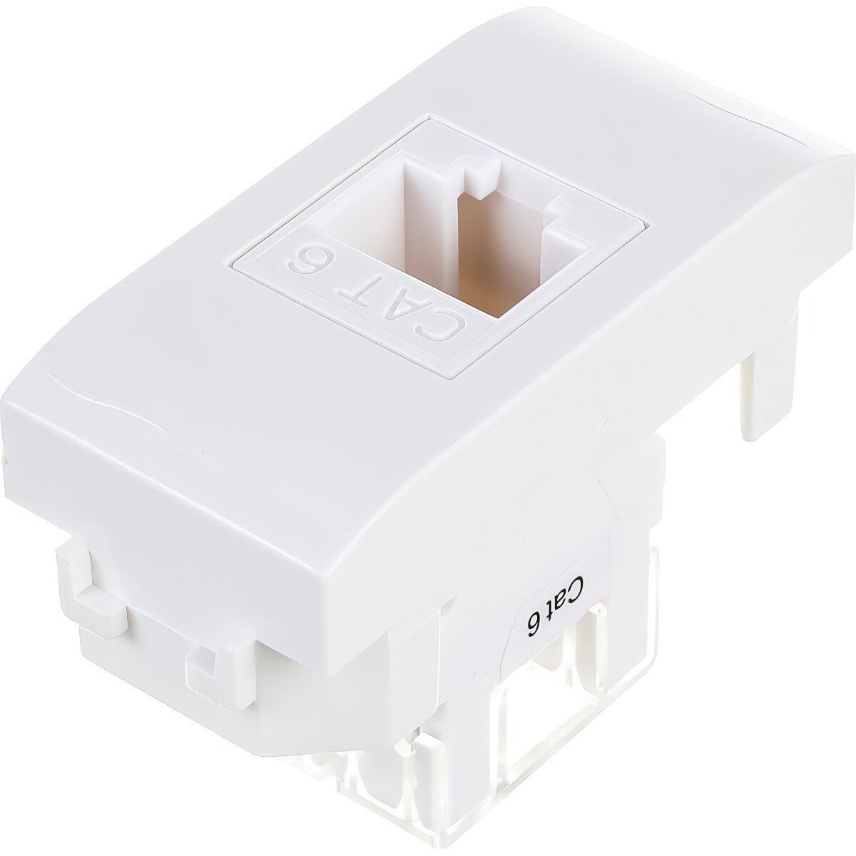 Компьютерная розетка DKC СП Brava 1 модуль RJ45 CAT.6 белая 76458B