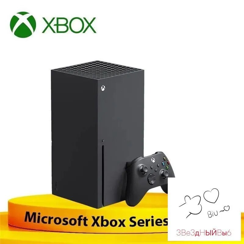 Превосходная консоль Xbox Series X 1 ТБ в черном цвете, состояние почти идеальное 99 новый без оригинальной упаковочной коробки