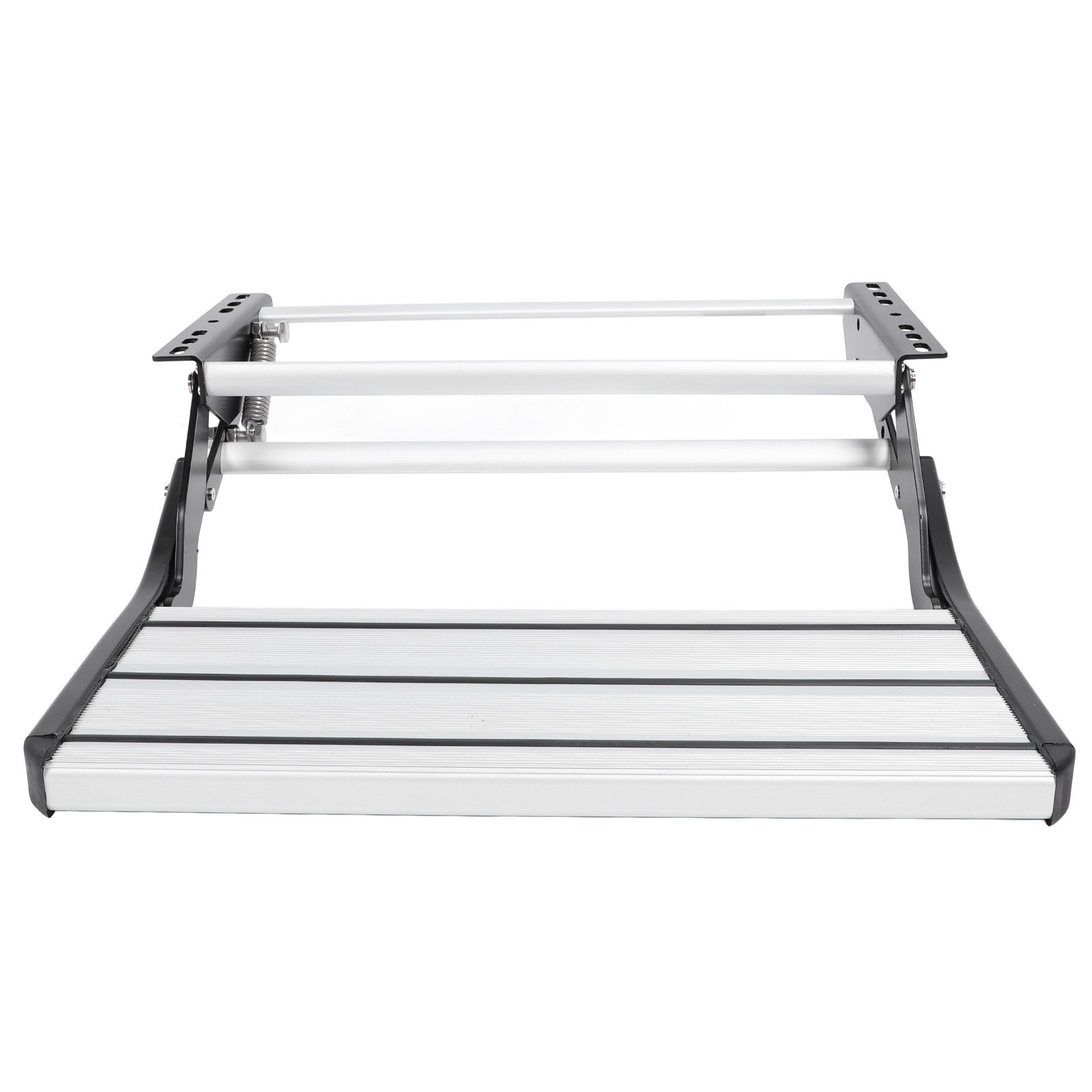 Camper Step из алюминиевого сплава, подшипник 200 кг, устойчивый к погодным условиям, нескользящий, ручной складной табурет для автодома, серебристый