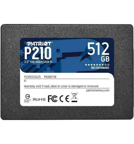SSD накопитель Patriot Memory 2.5 P210 512 Гб SATA III (P210S512G25)
