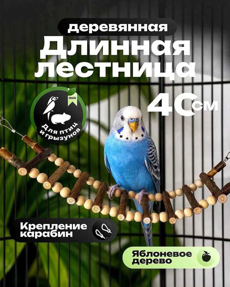 Игрушка лесенка качели для попугаев птиц