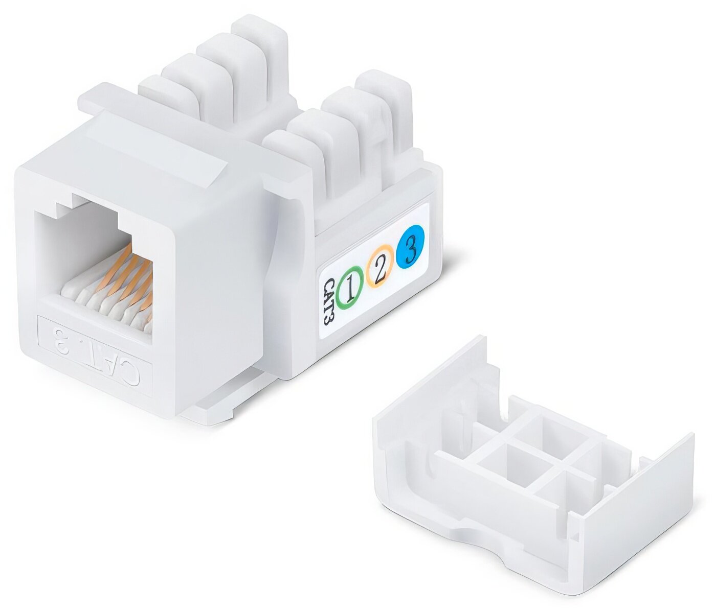 Вставка Keystone Jack, RJ-12(6P6C), угол 90 градусов, 110 IDC