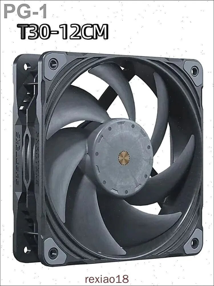 PHANTEKS T30 12 см Промышленный вентилятор охлаждения высокого давления воздуха (вал Vapo / Двигатель магнитной левитации / ШИМ многорежимный регулируемый / 400 000 часов / 3000 об/мин)