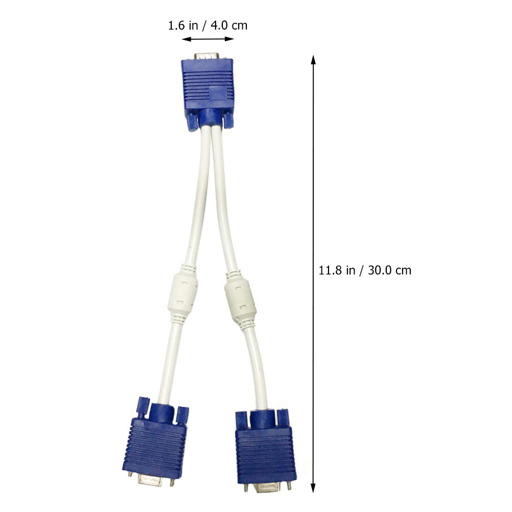 Кабель VGA Разделитель Сигнала Дупликация Изображения Dual VGA Выход 2 Шт 4X30Cm