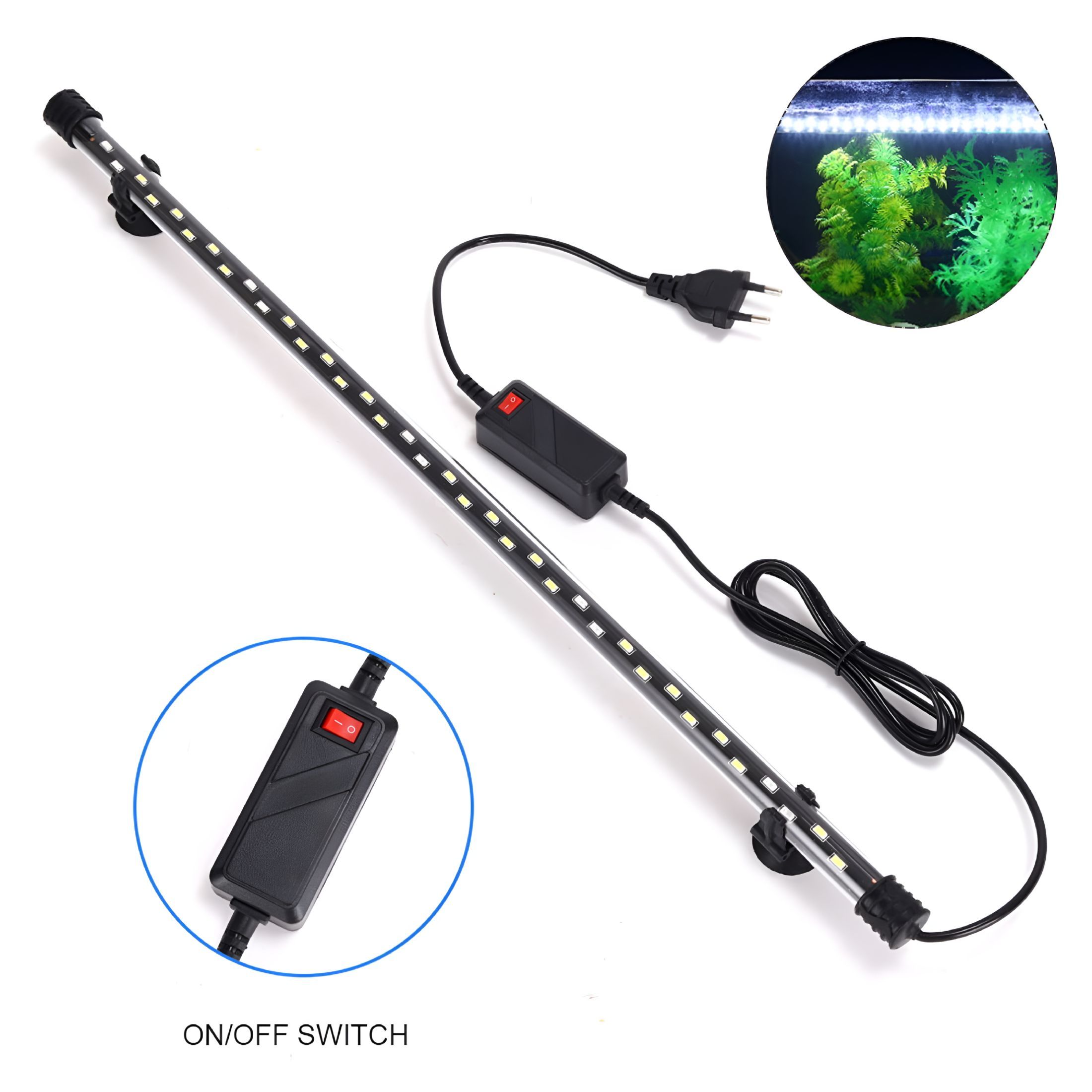 HIBIBUD Лампа для аквариума, подводное освещение для рыб, LED подсветка с многокрасочным эффектом.