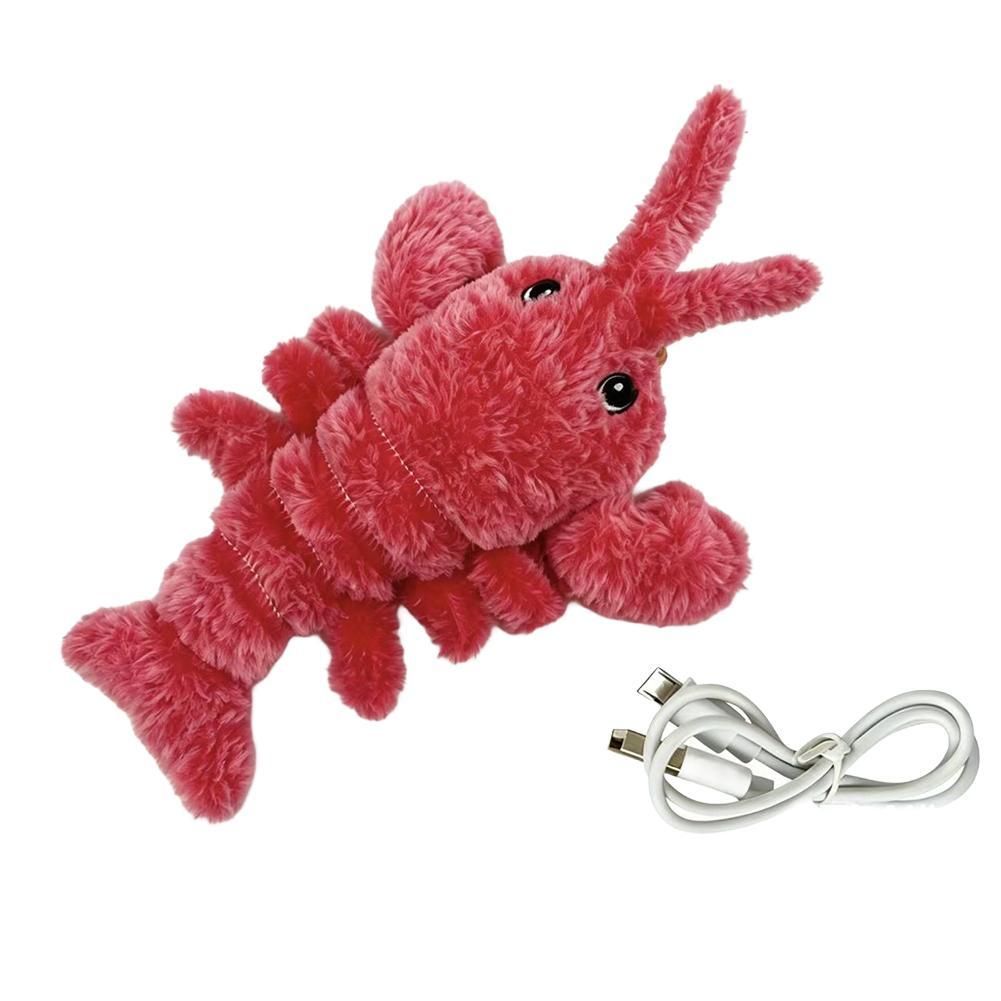 OpenClaw Игрушка для кошек и собак, электронная, в виде омара, красная, с USB-зарядкой