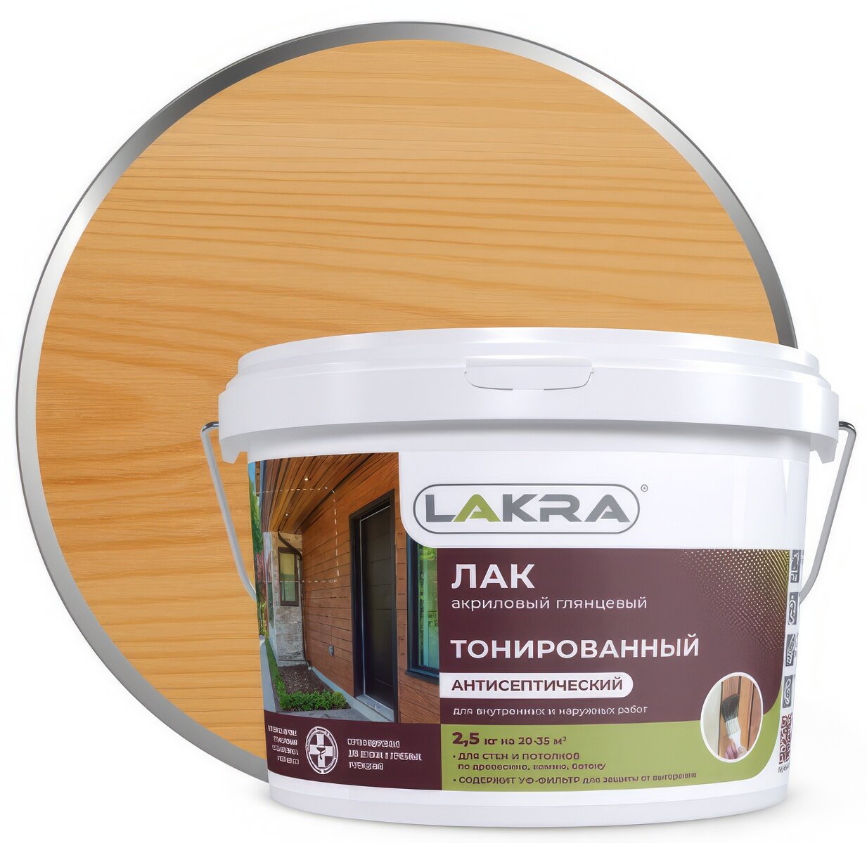 Лак акриловый лакра дуб 2,5кг