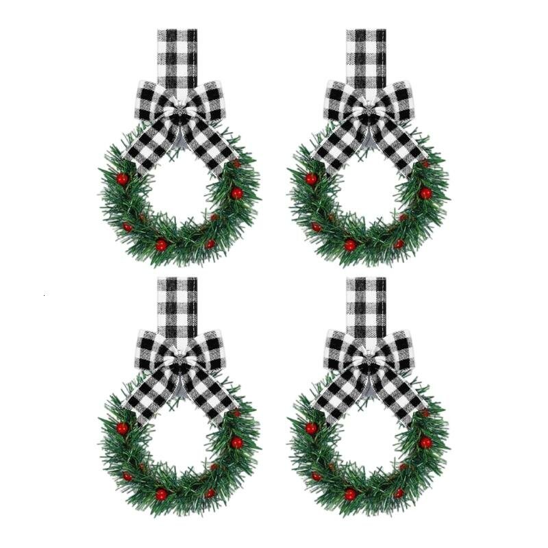 Пластиковые кольца-бантики для подвешивания украшений, БРГ - 4 шт.