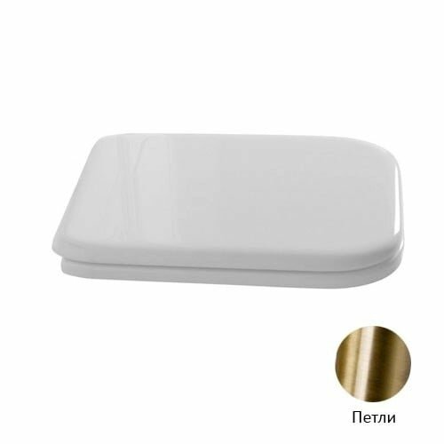 Сиденье для унитаза Kerasan Waldorf 418601 белый, петли бронза