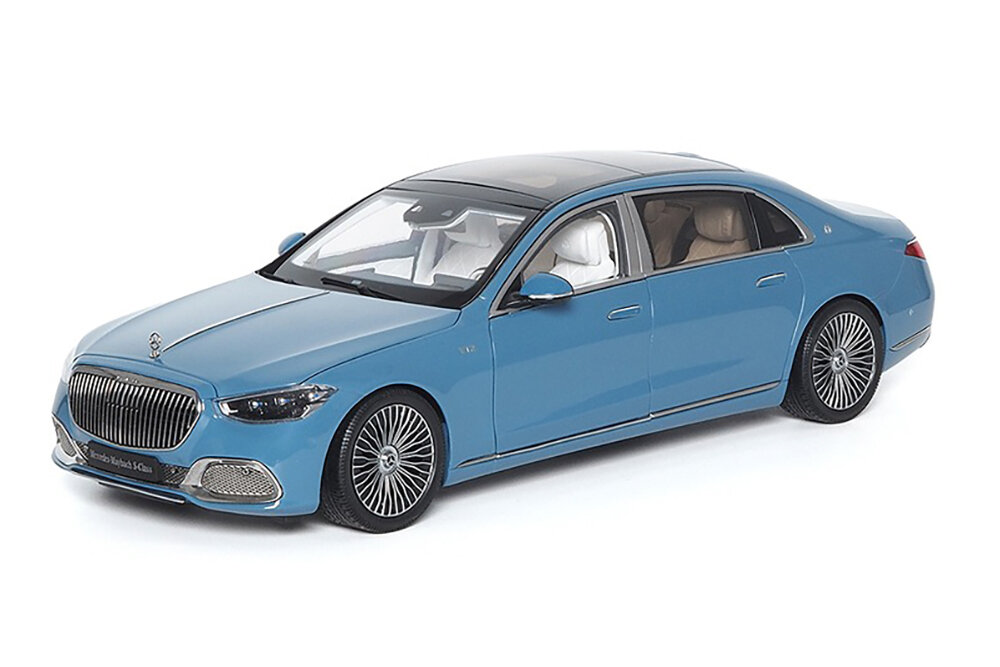 Модель коллекционная ALMOST REAL Mercedes maybach W223 s-class X223 2021 vintage blue / мерседес с-класс майбах синий