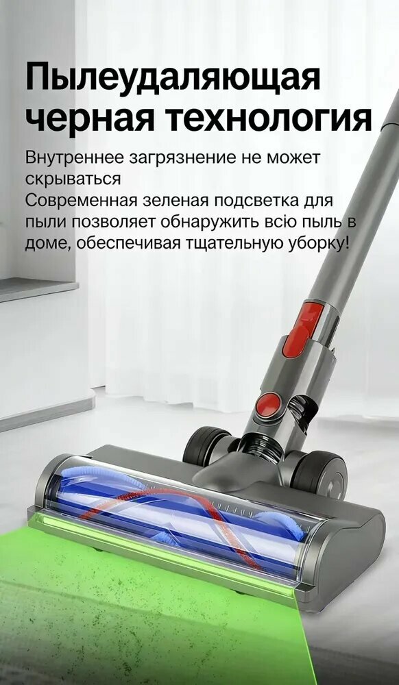Турбощётка Motorhead для пылесоса Dyson V8 V10 V7 V11 Щетка для уборки ковров, ковровых покрытий, ламината, паркета и плитки.