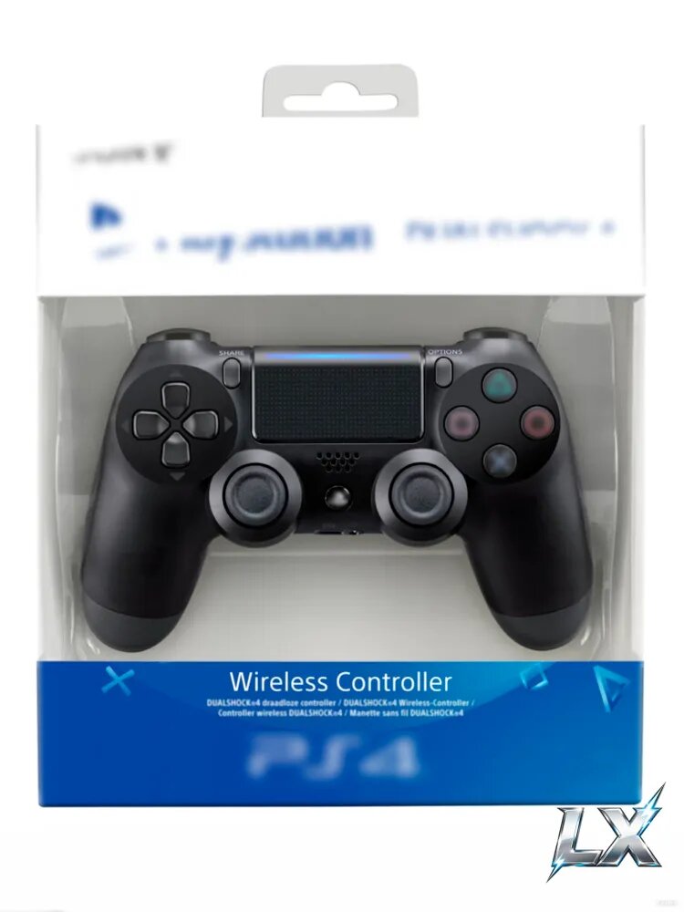 Беспроводной геймпад для PS4 Dualshock 4, черный - оригинальный джойстик — фото 1