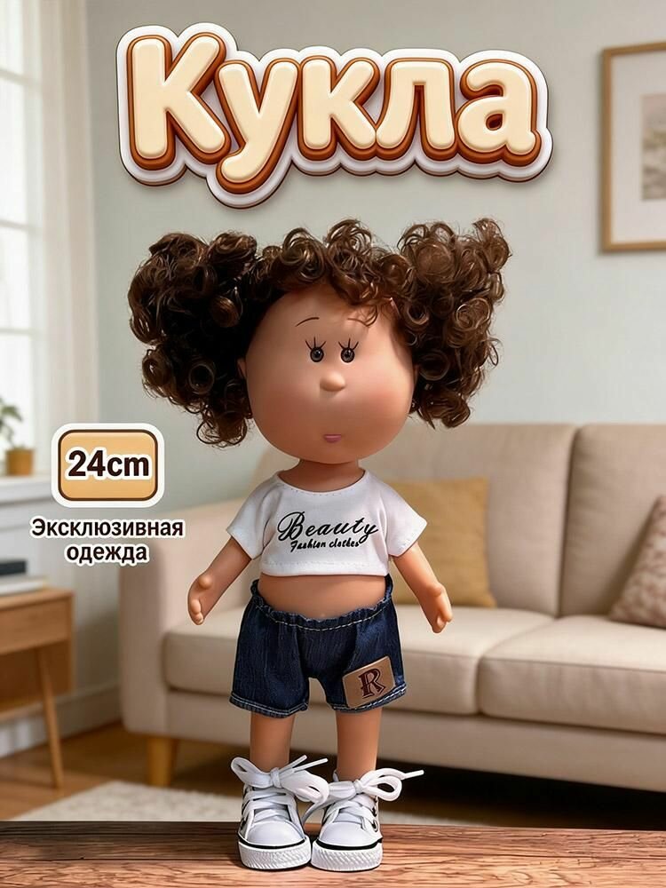 24 см Плюшевая кукла Миа, карликовая серия