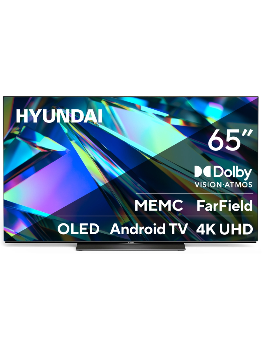Телевизор Hyundai H-LED65OBU7700 65" OLED, 4K Ultra HD, черный, смарт ТВ, Android TV