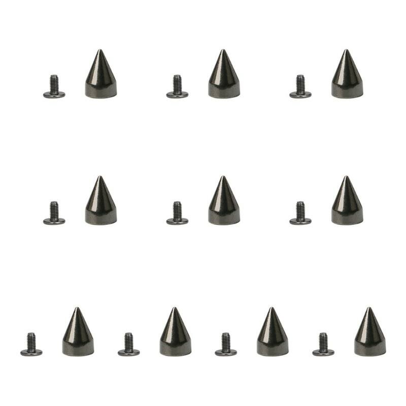 Бронзовые заклёпки для ремней и ошейников, пистолет черный - 14 толстое дно 10x1