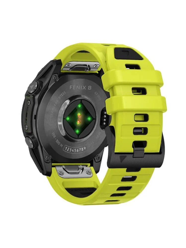 22/26MM Двухцветный Силиконовый Ремешок для Garmin Fenix 8 E 7 (47 мм) 7X Epix Pro (51 мм)/ Enduro 3 2/tactix 7/Forerunner 955 965 Браслет