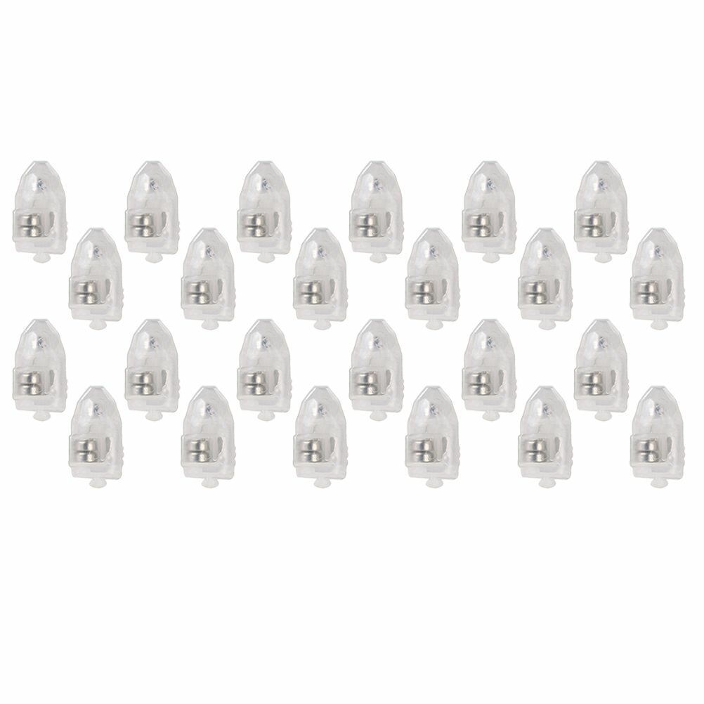 Оформительские шары со светодиодами белого света 3х1,5см 24шт