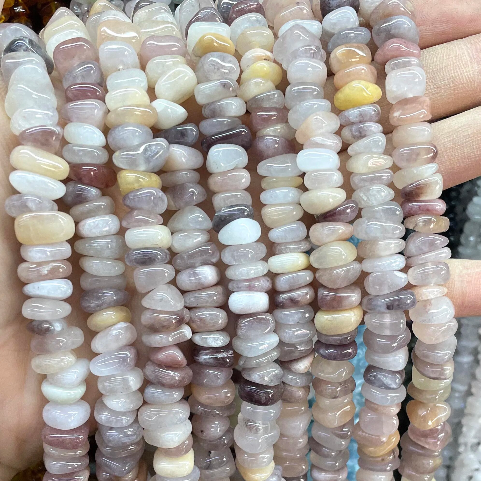 Натуральный камень, турмалин, аквамарин, кварцевые агаты, свободные бусины-разделители для изготовления ювелирных изделий, DIY браслет, ожерелье, материалы