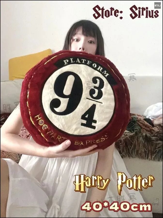 Поддерживающая подушка 40x40см, высота 40 см, Гарри Поттер, Платформа 9 3/4