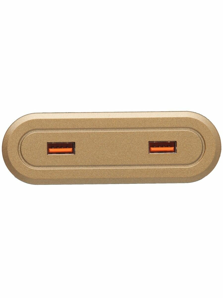 Встраиваемый блок розеток Navako Stripe Smooth 12027 Gold