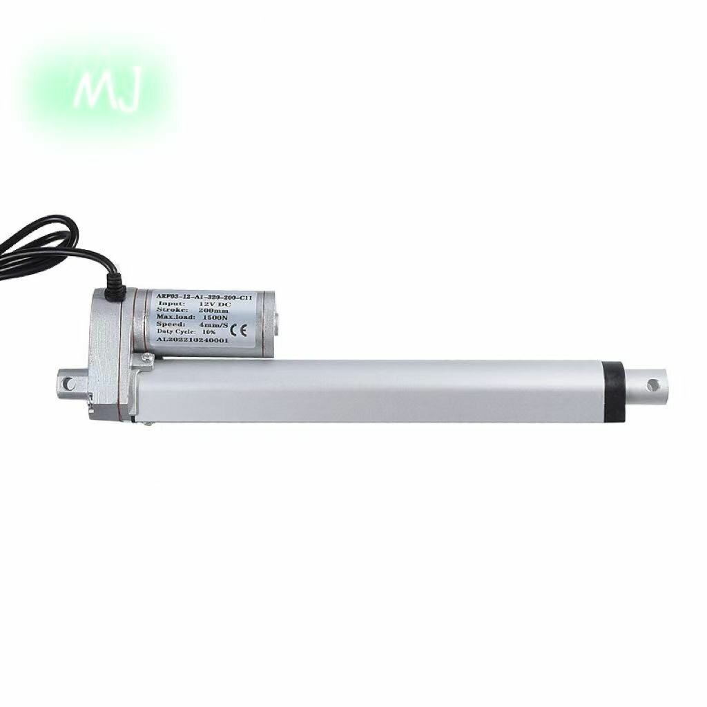Линейный привод (актуатор) 12 В, длина хода 200 мм, 4 мм/с, до 150 кг (1500N)