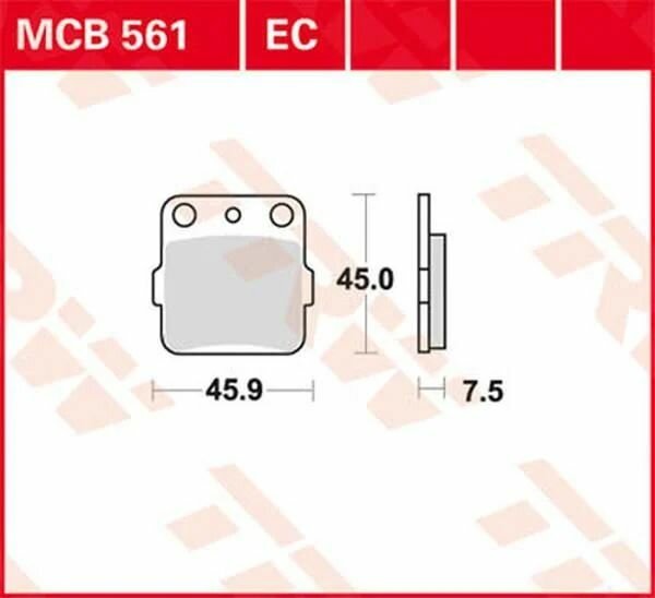 Тормозные колодки для мотоцикла TRW LUCAS MCB561SI