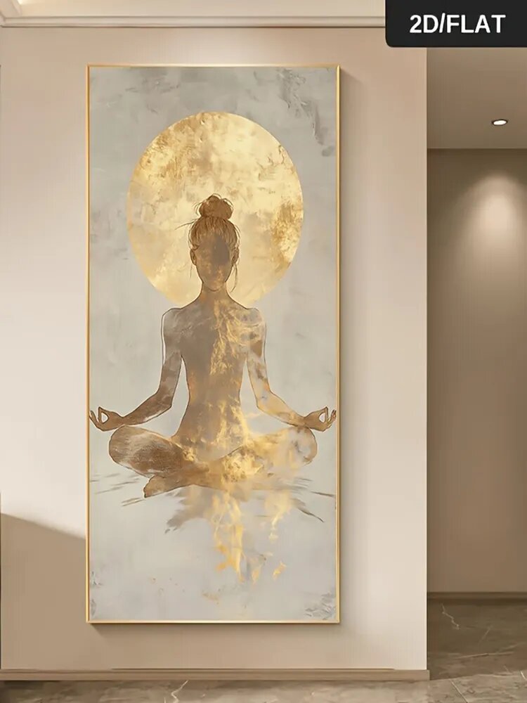 Золотая Луна Дзен Медитация Искусство 50*100см