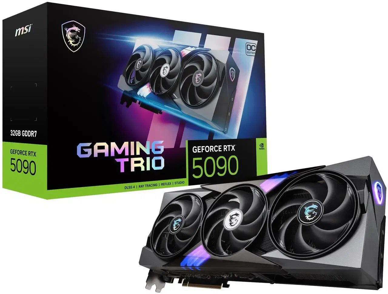 Видеокарта MSI GeForce RTX 5090 Gaming Trio OC 32 GB GDDR7, 512 bit