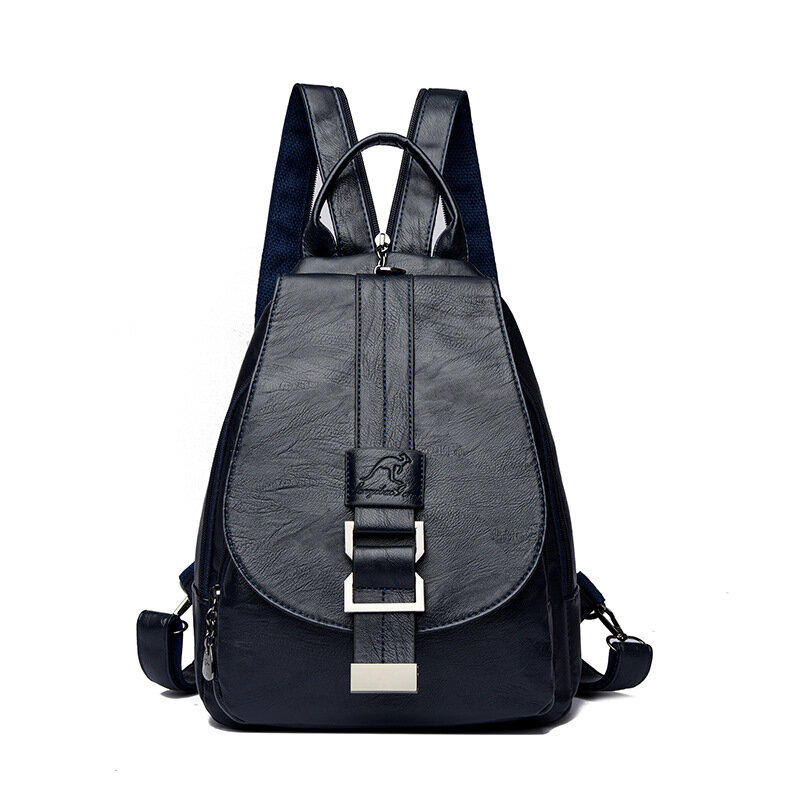2025 Backpack Women's Two-Purpose Personalized Small Backpack Trendy Korean Soft Leather Front Shoulder Bag Multi-Purpose Travel Chest Bag