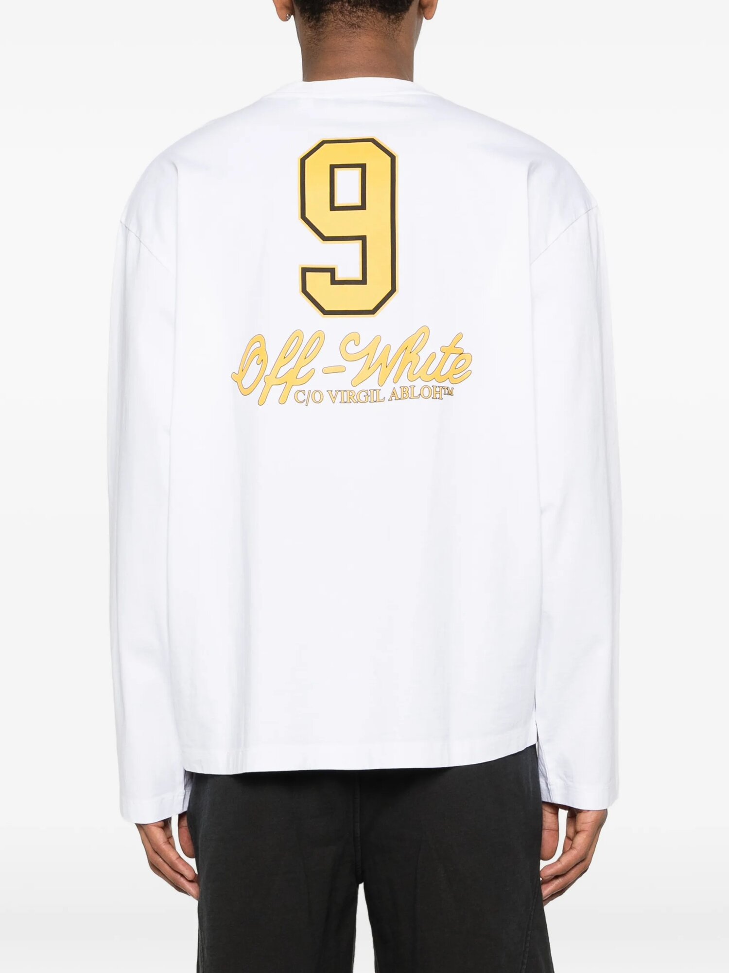 Футболка Off-White, размер 50, бежевый/белый — фото 1