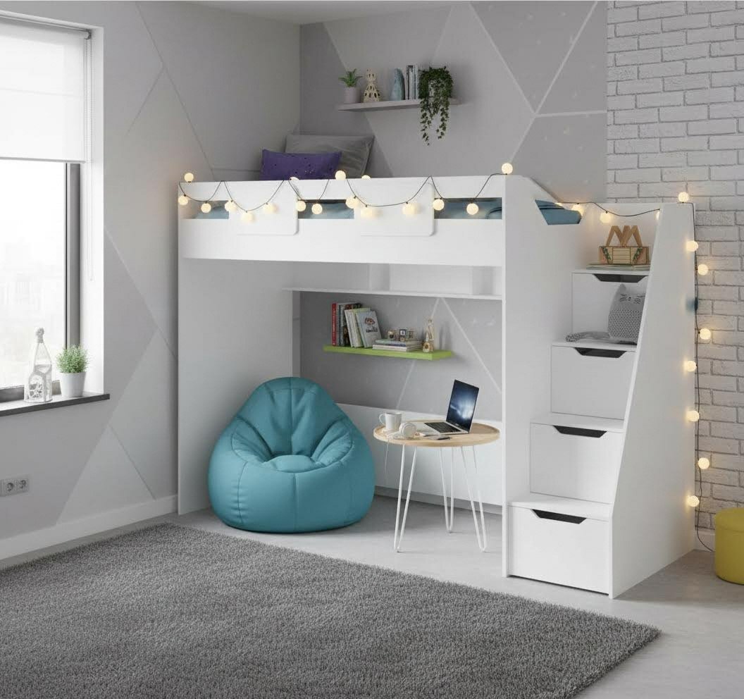 Кровать-чердак 190х90 коллекции Мозаика-2