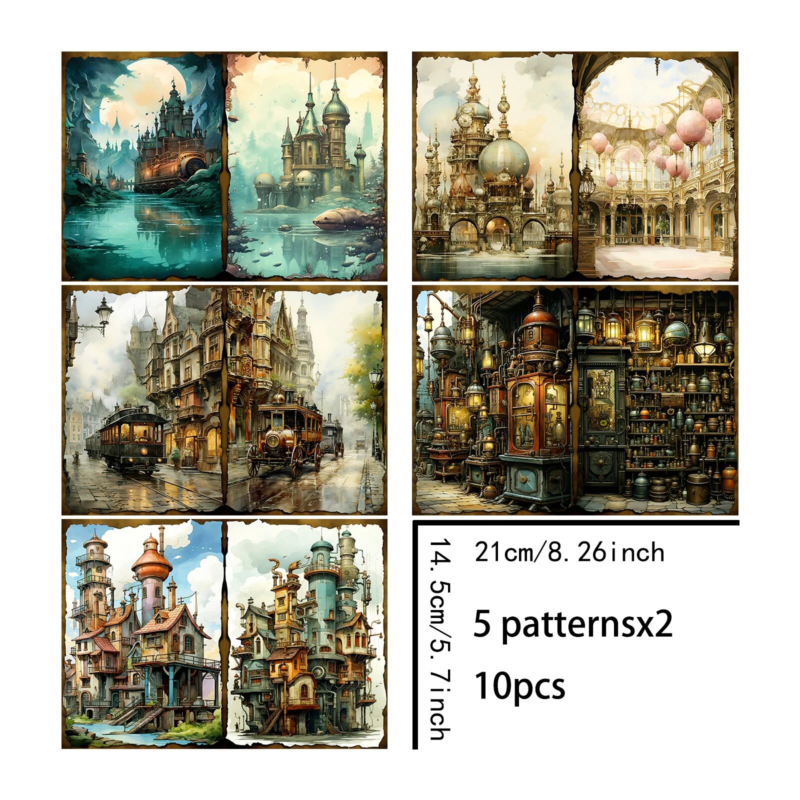 Бумага для скрапбукинга 10 листов А5