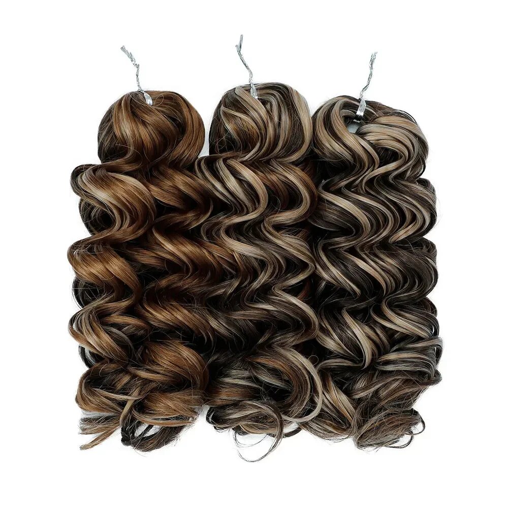 Синтетические волосы для плетения Deep Wave Twist, 12 дюймов, 24J