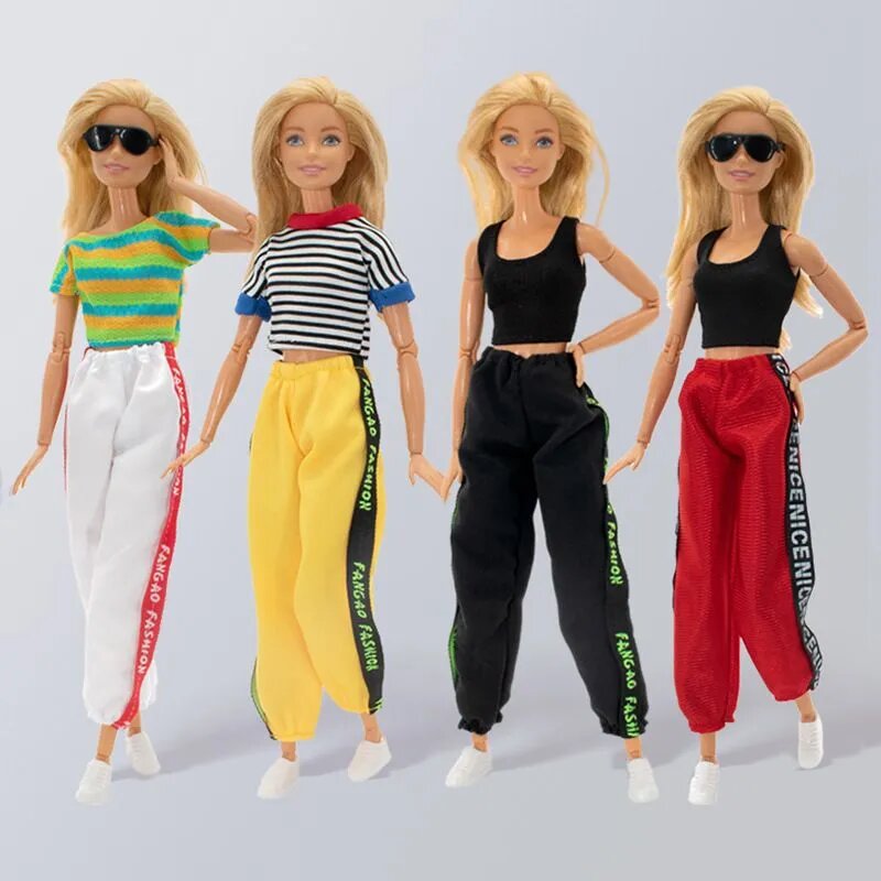 Куклы Одежда/ Одежда для Барби(30cm)/30cm Barbie Жилет + спортивные штаны ,4шт