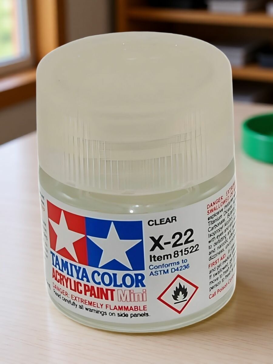 X-22 Clear (Прозрачный лак) акриловая краска, 10 мл.