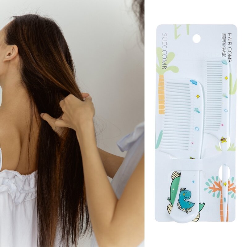 Портативная портативная маленькая расческа для девочек, парикмахерская расческа, милая детская расческа, не повредит шпильке через заостренный гребень для хвоста-unicorn