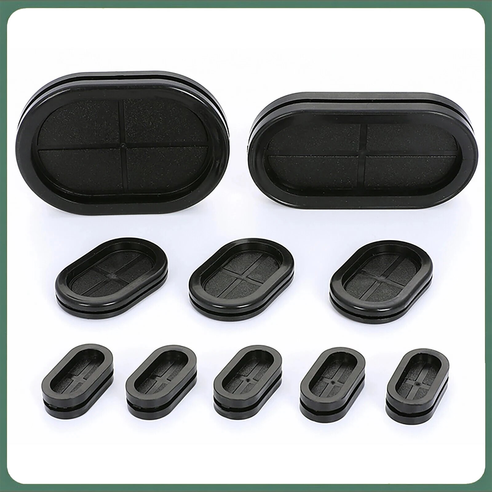 Двусторонние резиновые заглушки для проводки 25mmx60mm(5Pcs)