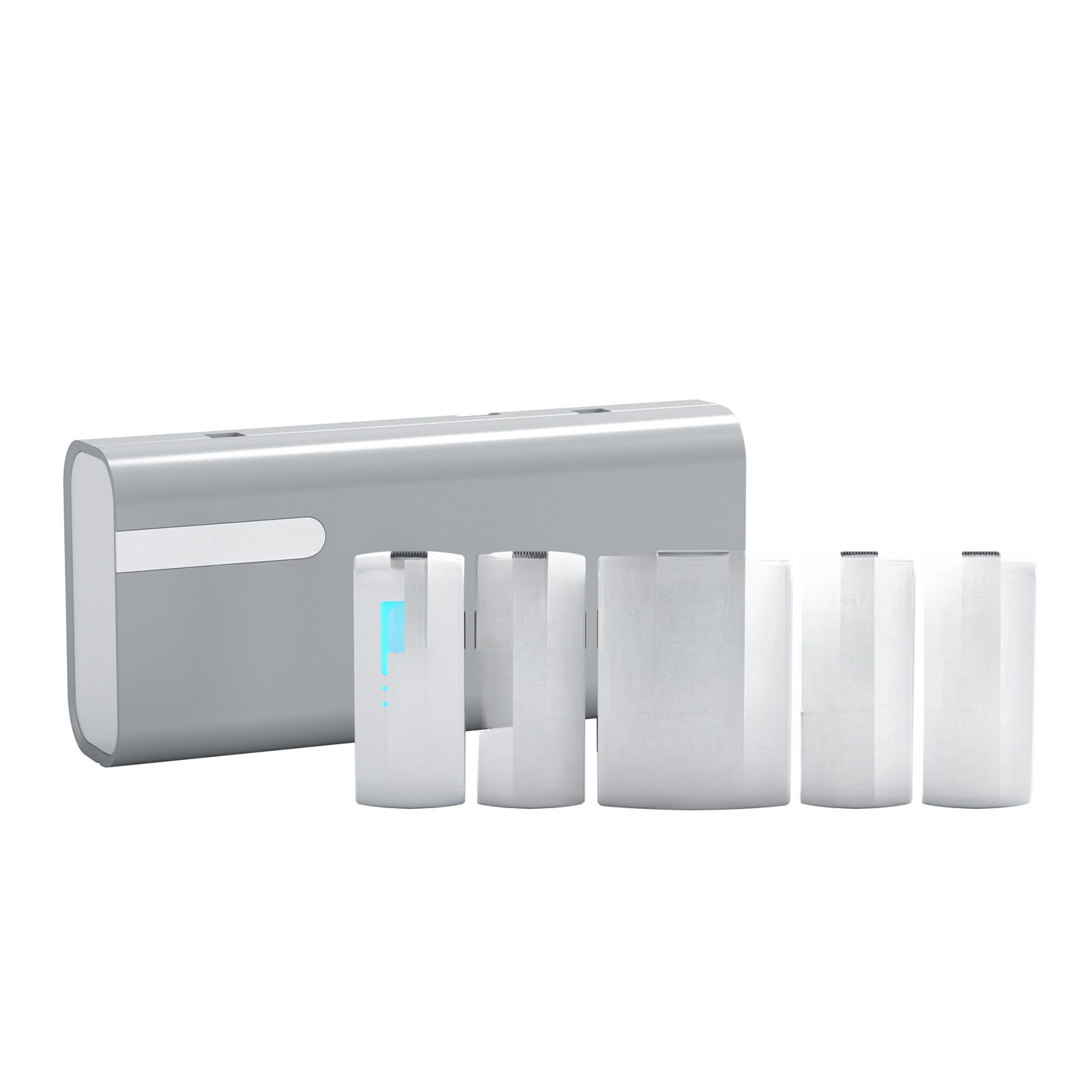 Беспроводной мини-микрофон iRay DW40, 4 канала, Моно/Стерео, Дальность передачи 200 м, Устранение шумов ИИ, Мониторинг в режиме реального времени, Встроенные аккумуляторы с кейсом для зарядки, Черный/Белый, Для смартфона, камеры, компьютера