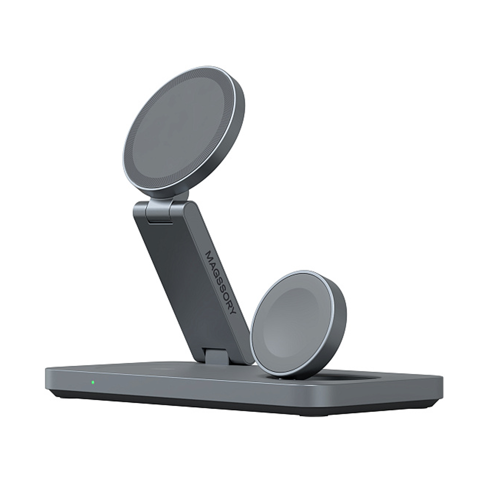 БЗУ Magssory Yoga 3в1 MagSafe/Qi2, миднайт